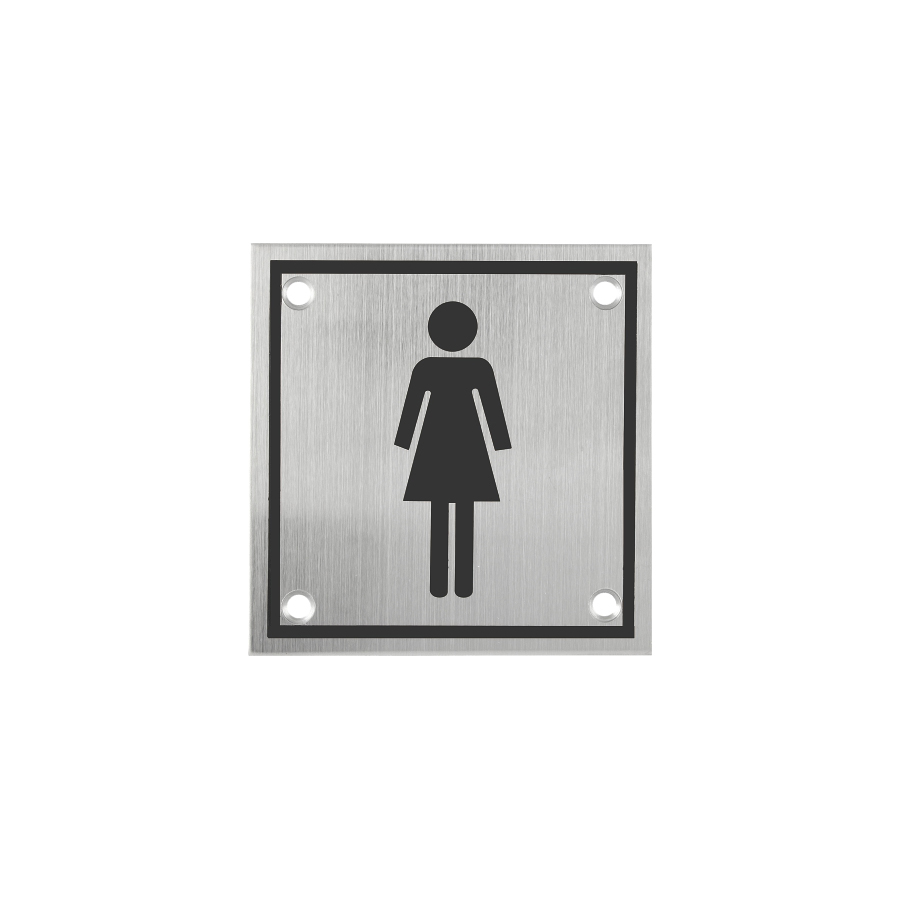 Toilet Sign Plate Stainless Steel Etching Sign Wc Sign